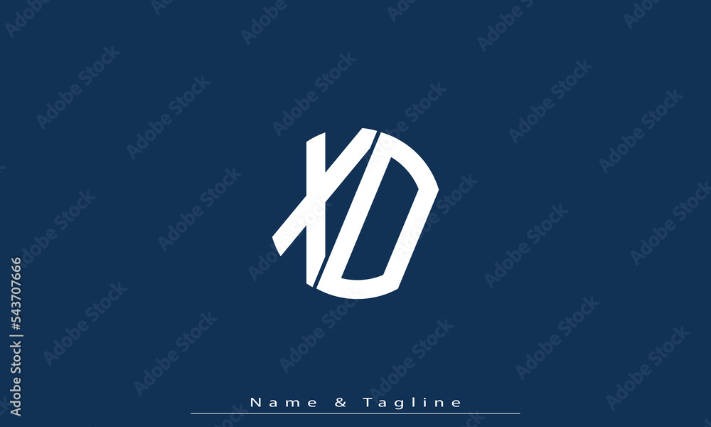 Alphabet letters Initials Monogram logo XD , DX Stock Vector | Adobe Stock