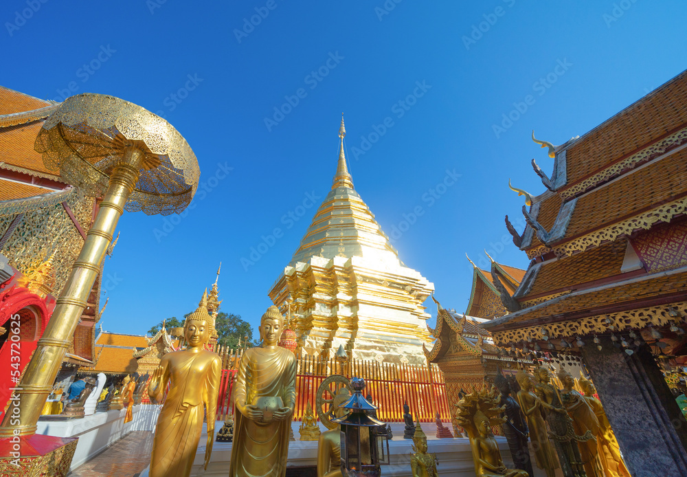 Phra That Doi Suthep, a buddhist temple. Thai architecture temple ...