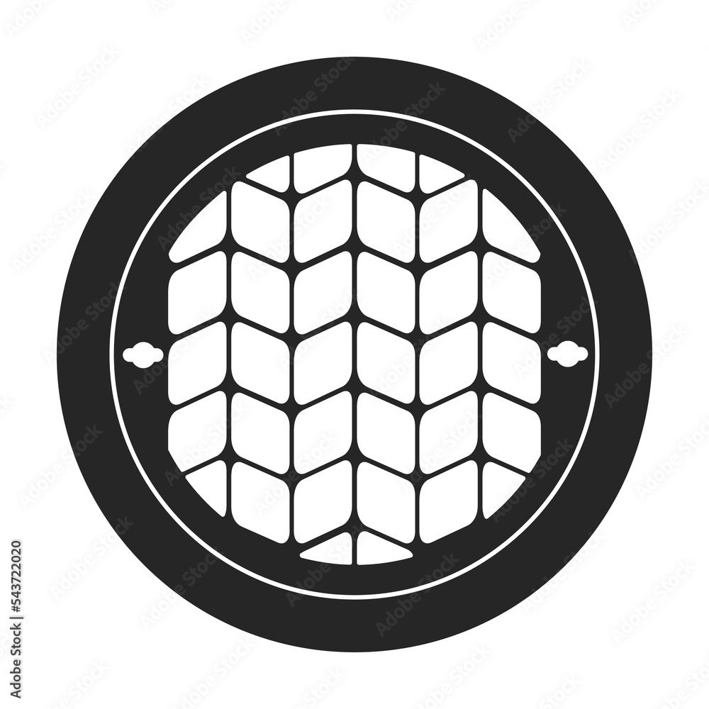 Manhole sewer vector black icon. Vector illustration hatch street on ...