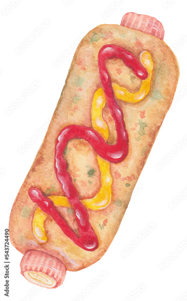 Transparent Background Fish cake bar "Hotba" (핫바) Illustration Png ...