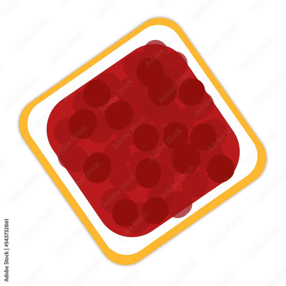 Jam berry fruit vector illustration flat lay AI JPEG PNG. Sweet jelly ...