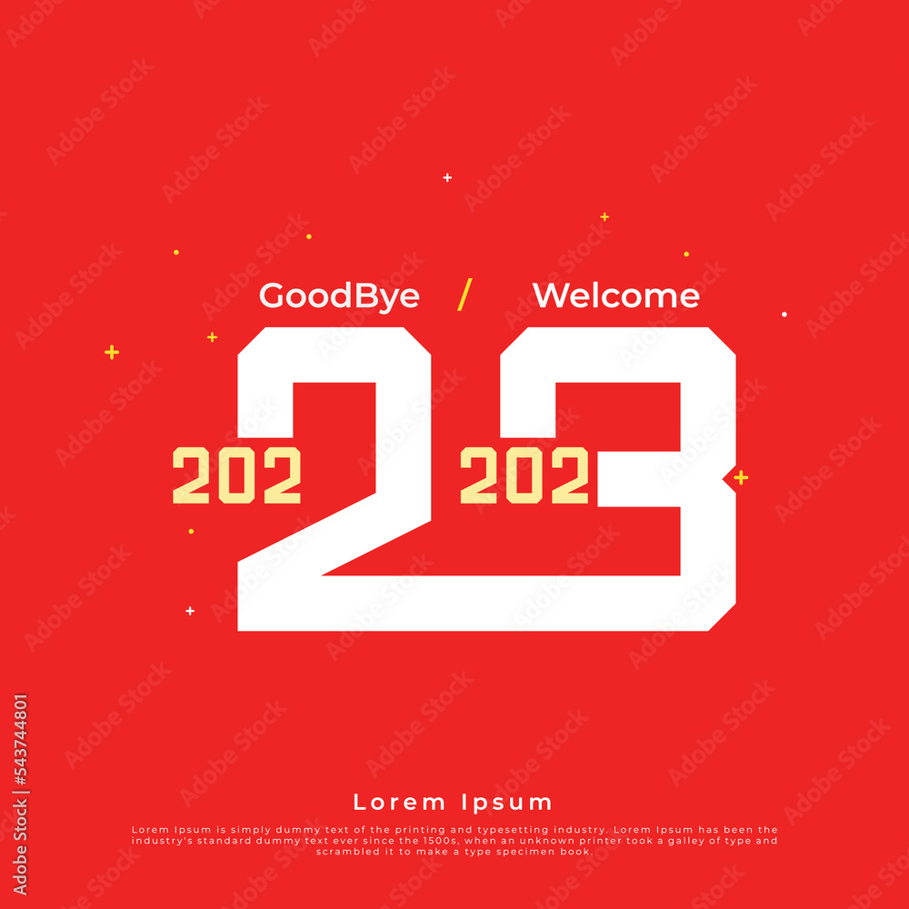 welcome 2023, Good bye 2022. Happy new year card for 2023. vector ...