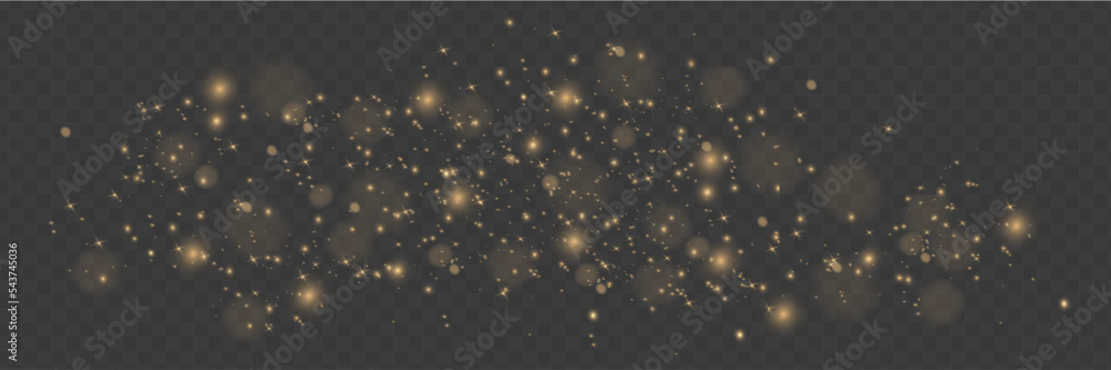 Yellow sparks glitter special light effect. Vector sparkles on ...