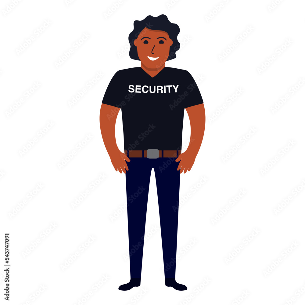 African american man security guard of nightclub.Face control.Bouncer ...