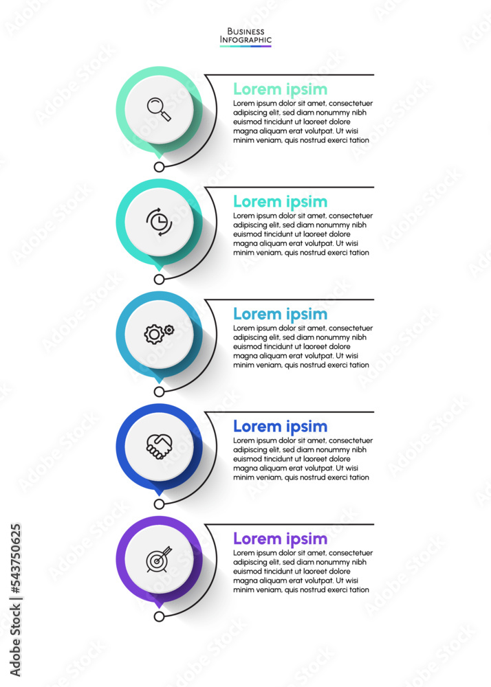 Business data visualization. timeline infographic icons designed for ...