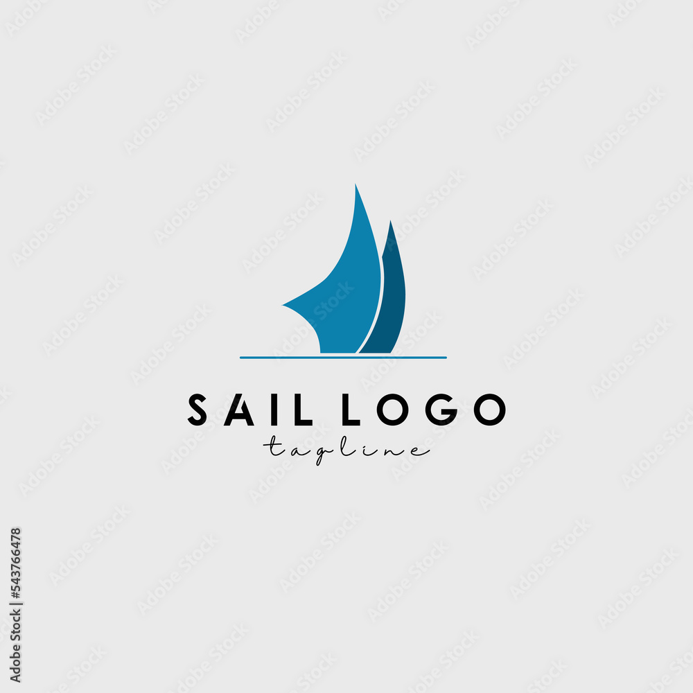 sail logo vector design for use company identity etc Stock Vector ...