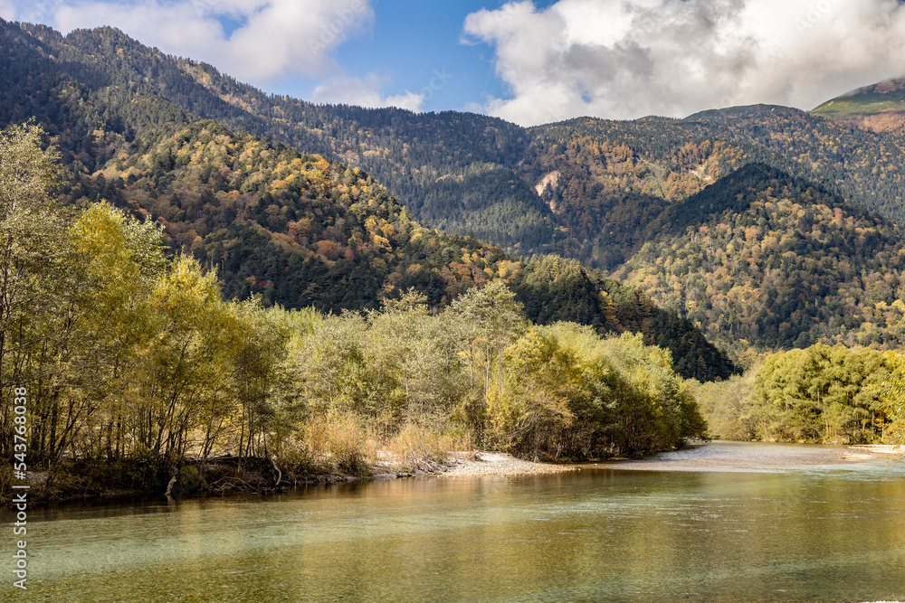 Azusa river flows through Kamikochi, into the Matsumoto Basin. The ...