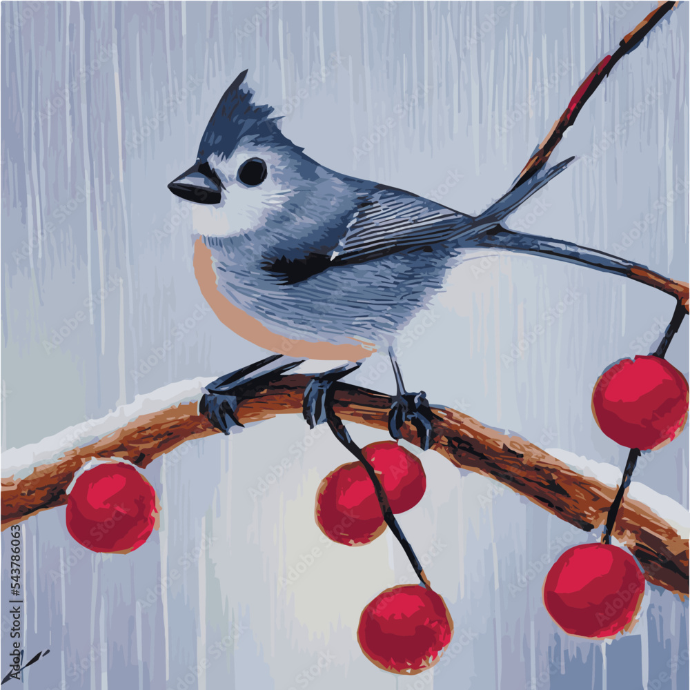 Vetor do Stock: Vector realistic detailed vector illustration winter ...