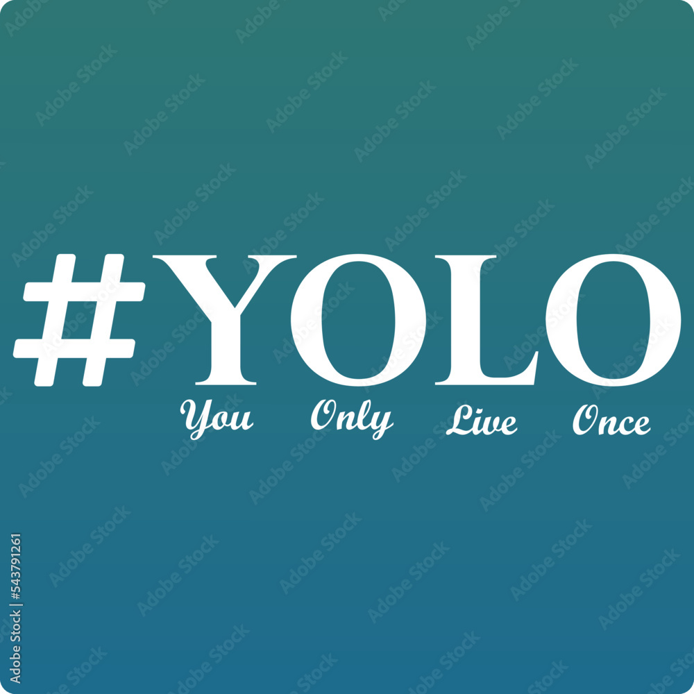 YOLO - You only Live Once Acronym. Concept-based Vector Illustration ...