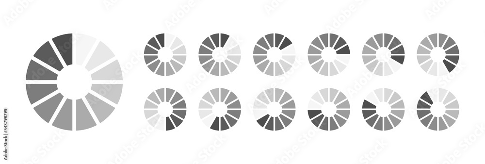 Circular Loading Buffering Icons Vector Video Ready for Animation Gif ...