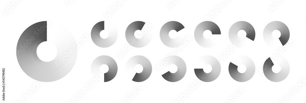 Circular Loading Buffering Icons Vector Video Ready for Animation Gif ...