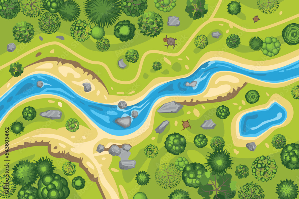 Winding River Cartoon