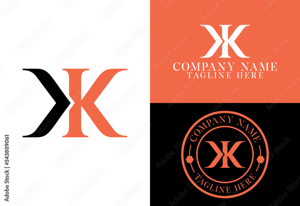 VK Monogram Logo Design - KK Monogram Logo Design. VK Logo OR KK Logo ...