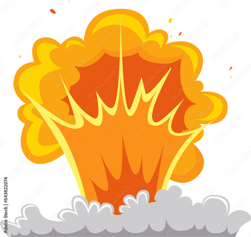 Explosion illustration effect. Comic book explosion, bombs and blast ...