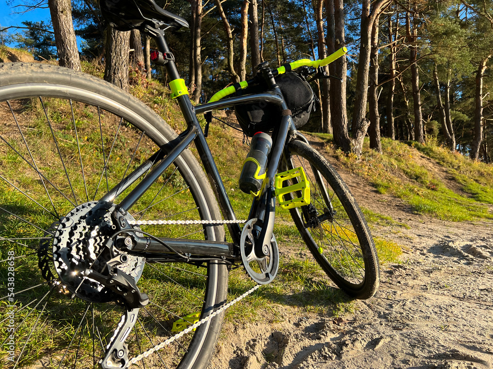 Gravel bicycle ride on the road in the summer season Stock-Foto | Adobe ...
