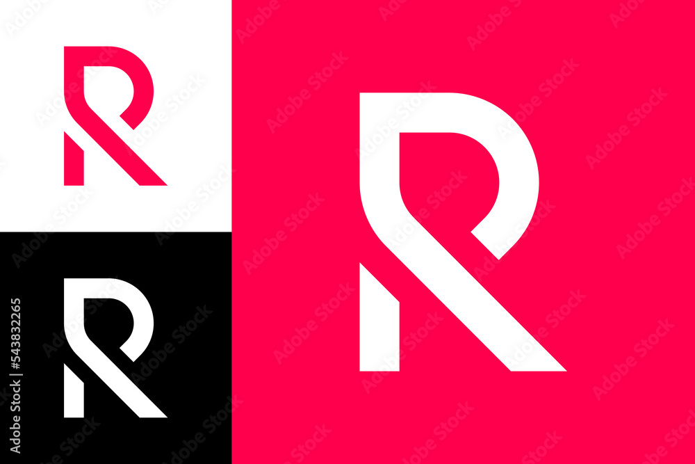 the letter R logo is simple and easy to remember Stock Vector | Adobe Stock