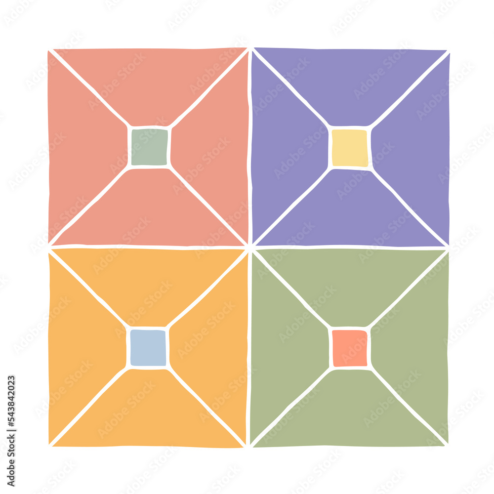 Decorative, seamless square pattern for ceramic tiles, t-shirt print ...