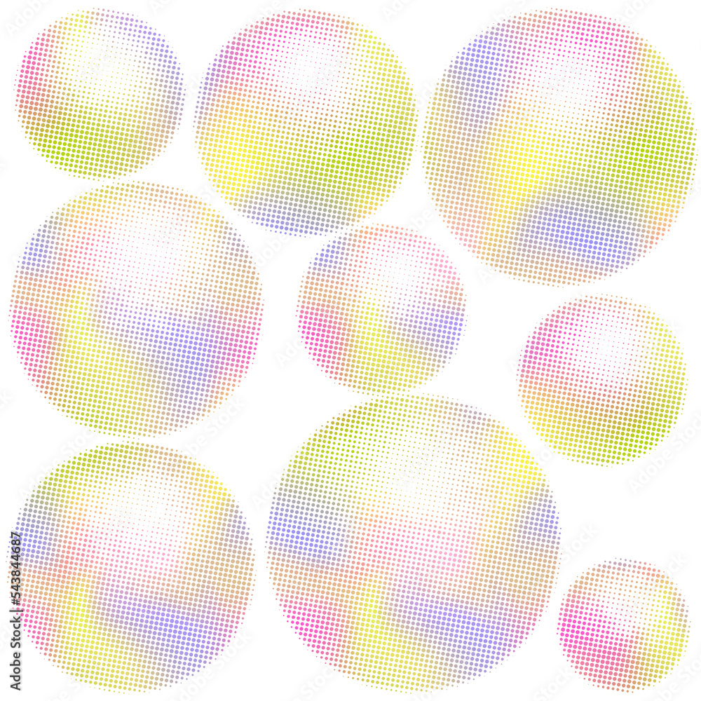 Balls halftone effect multicolored apg gradient on transparent ...