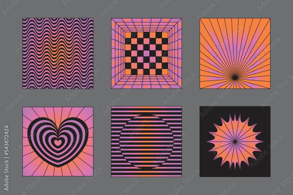 Vector set of design elements and illustrations in simple minimalist ...