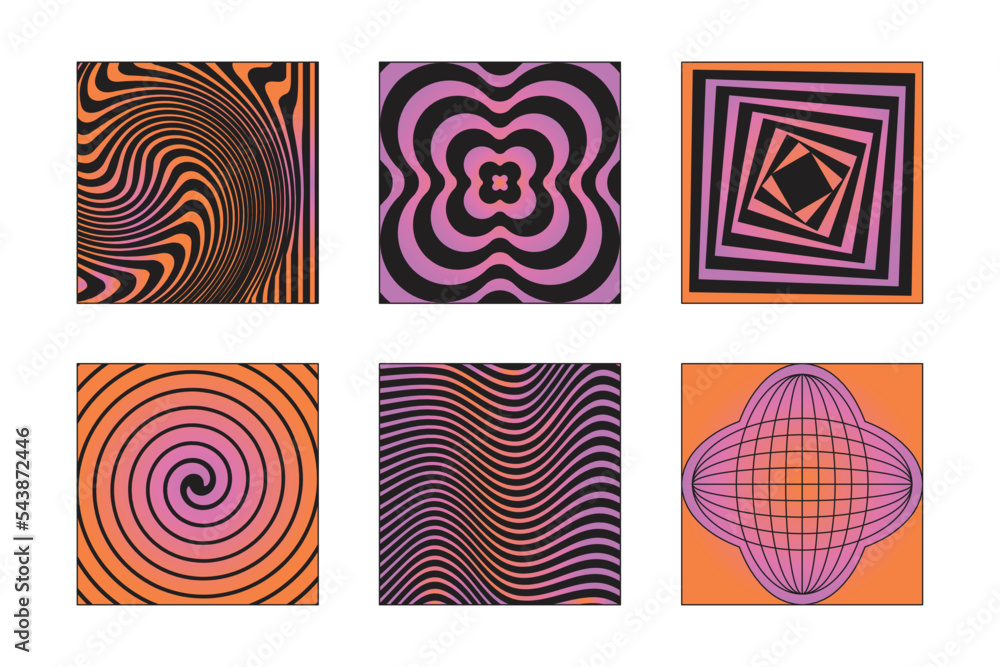 Vector set of design elements and illustrations in simple minimalist ...