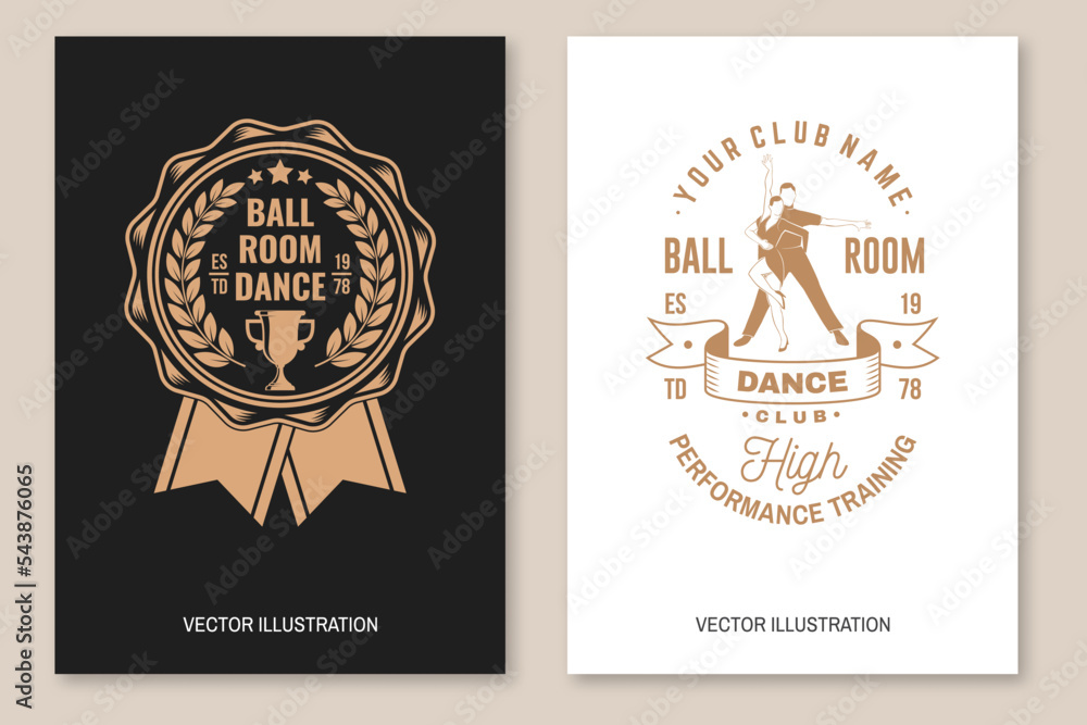 Ballroom dance sport club flyer, brochure, banner, poster. Concept for ...