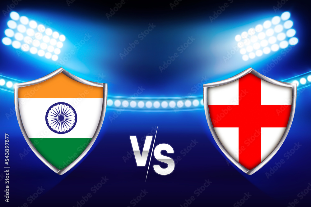 India Vs England Cricket Match Fixture background with glowing stadium ...