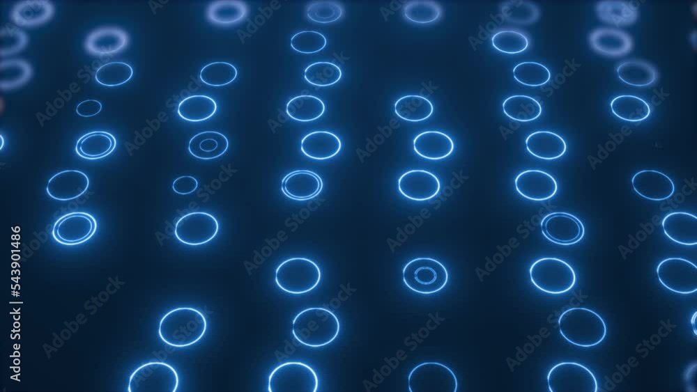 Circle Animation Digital Glowing High Tech Background, Circle Tech ...