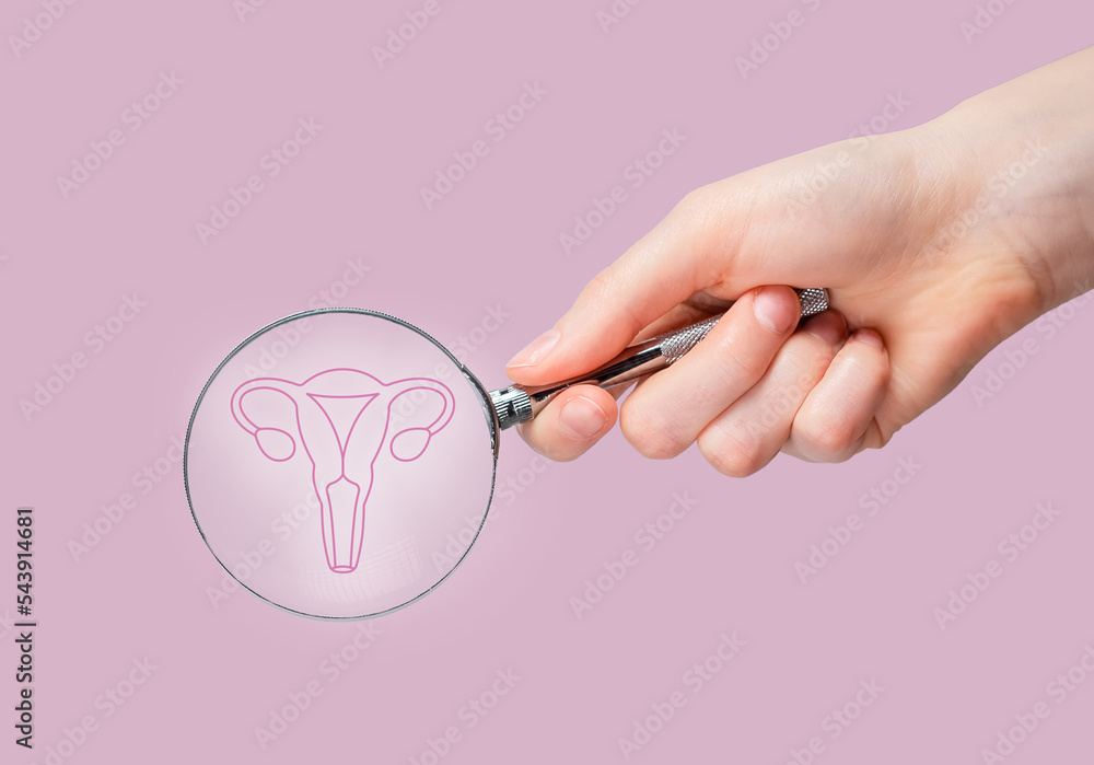 Uterus disease concept. Women womb, gynecology problems Stock Photo ...