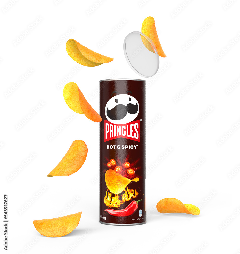 Malaga, Spain - November 07, 2022: Packet of Pringles Hot and Spicy ...