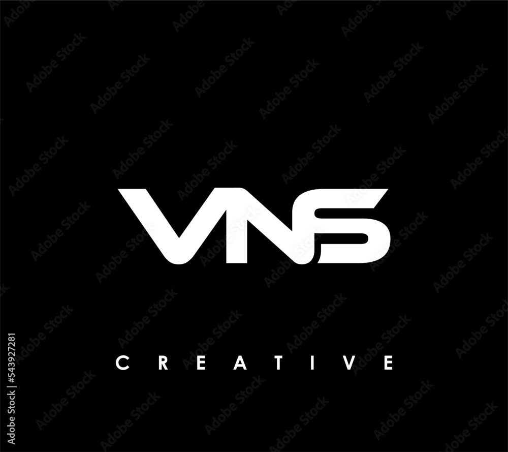 VNS Letter Initial Logo Design Template Vector Illustration Stock ...