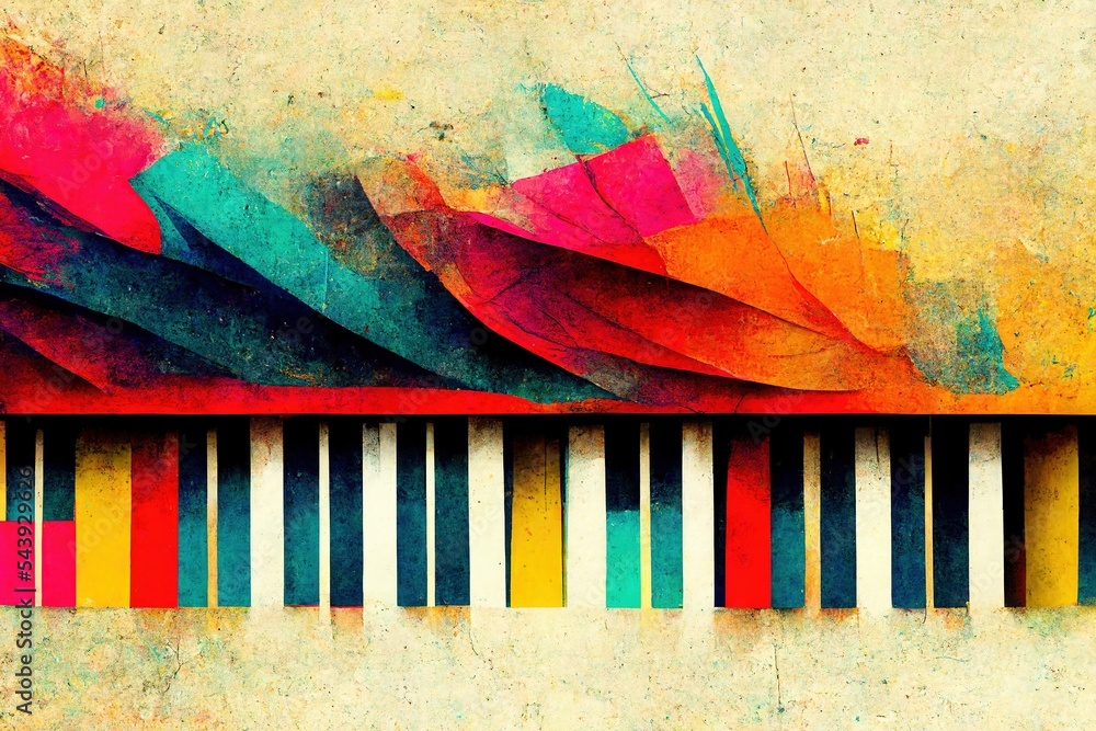 Colorful Piano Art