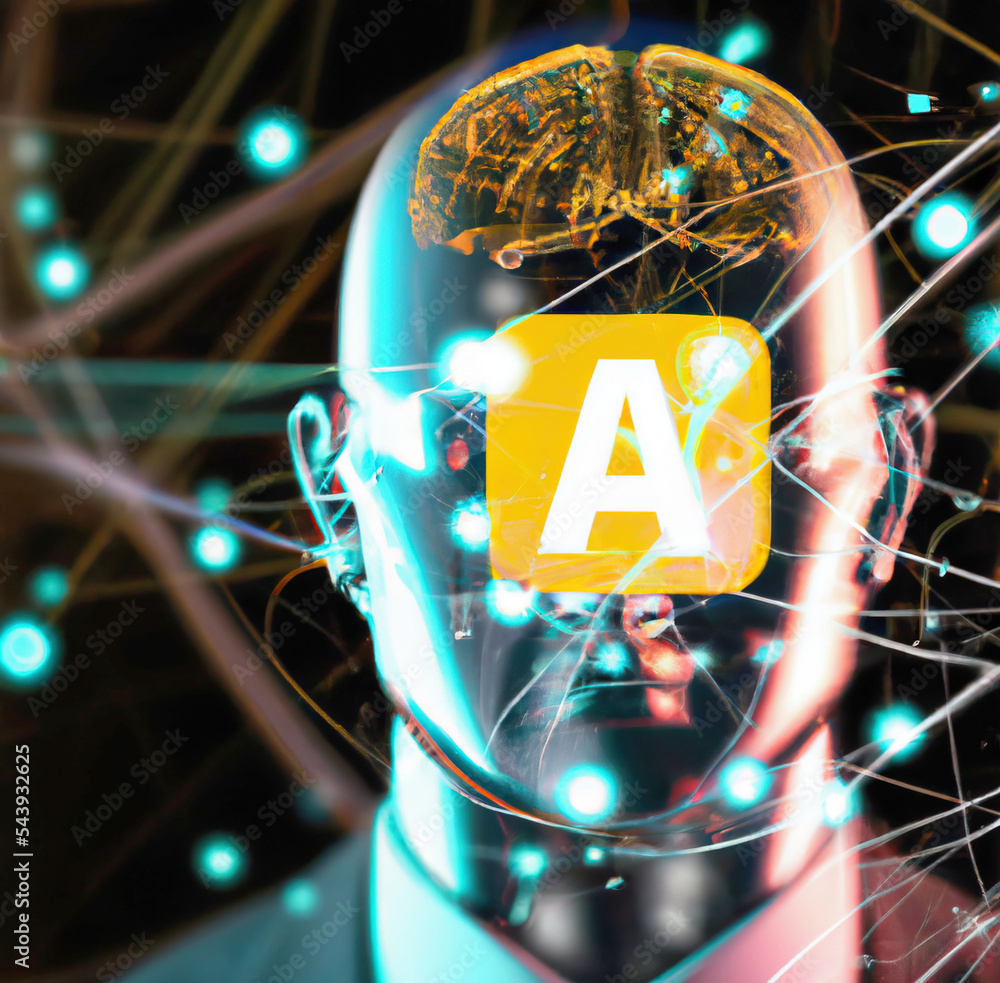 The technological background of the future, artificial intelligence AI ...