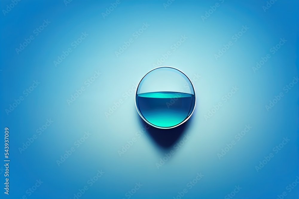 Minimal 3D product display background with blue glass blue transparent ...