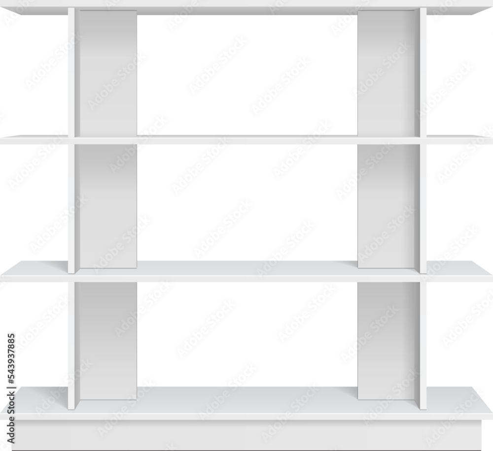 Vettoriale Stock Mockup Display Rack Showcase For Supermarket With ...