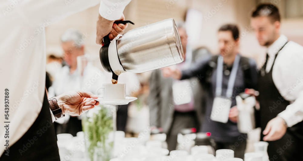 Coffee break at conference meeting. Business and entrepreneurship ...