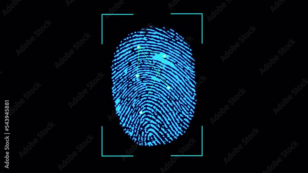 Fingerprint scanning technology. Fingerprint access. Biometrics. Touch ...