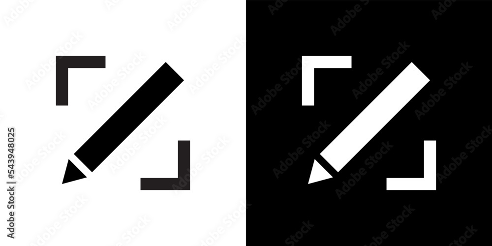 Edit icon vector in clipart concept. Pencil editor sign symbol Stock ...