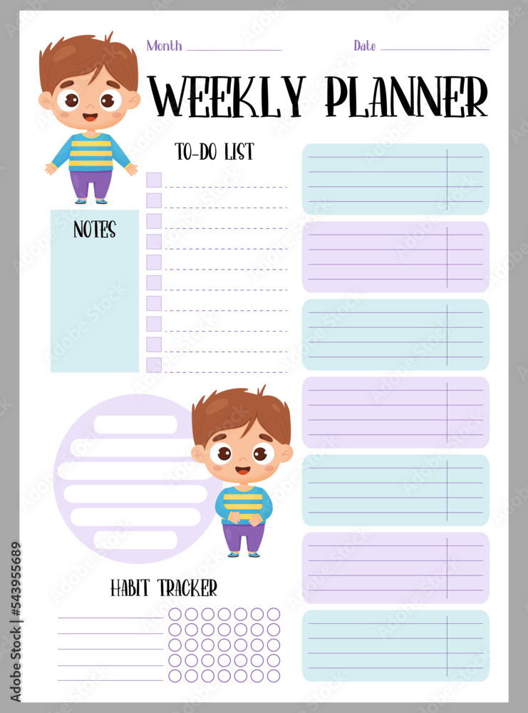 Weekly planner. Organizer, to-do list, notes and habit tracker with ...