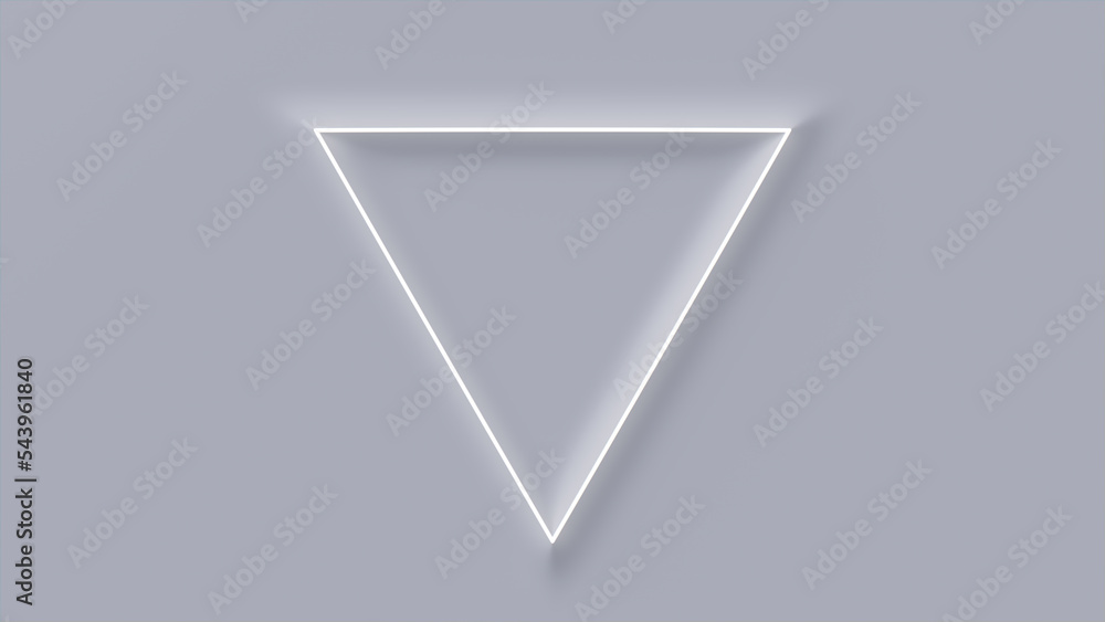 Minimalist Tech Background with Extruded Triangle and White Illuminated ...