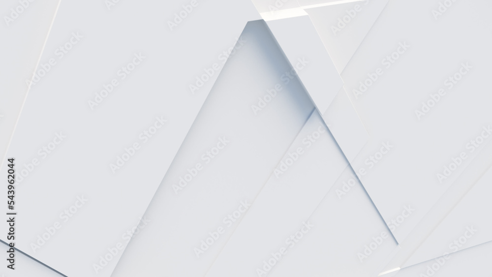 White, Tech Background with a Geometric 3D Structure. Clean, Minimal ...