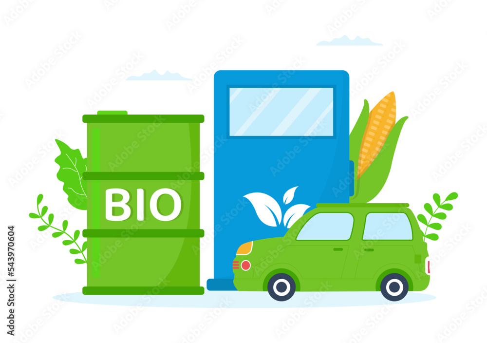 Biofuel Life Cycle of Natural Materials and Plants with Green Barrels ...