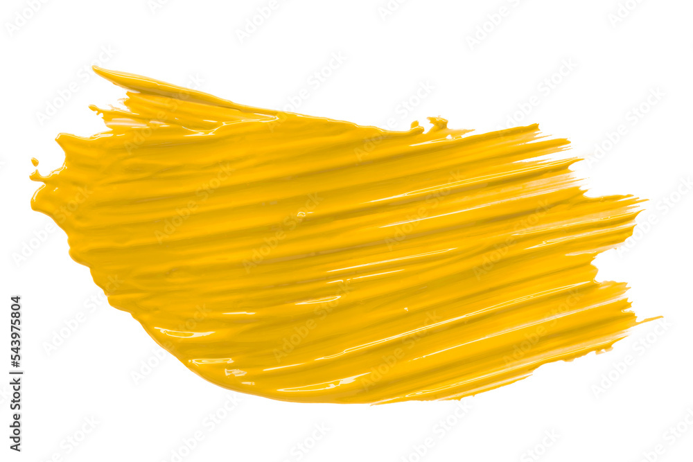 shiny yellow brush isolated on transparent background yellow watercolor ...