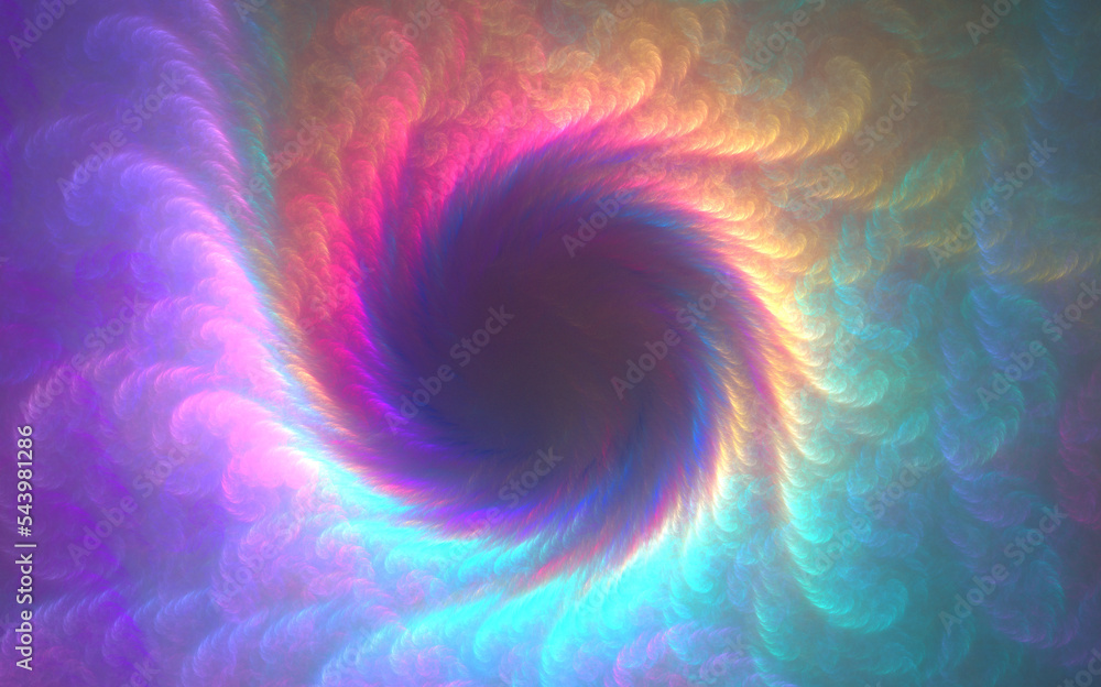 Abstract fractal patterns and shapes. Infinite universe.Mysterious ...