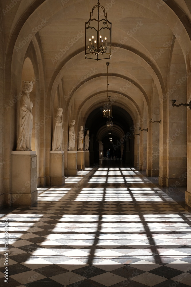 VERSAILLES, FRANCE - AUGUST 28, 2022: Light Beam Shining Through the ...