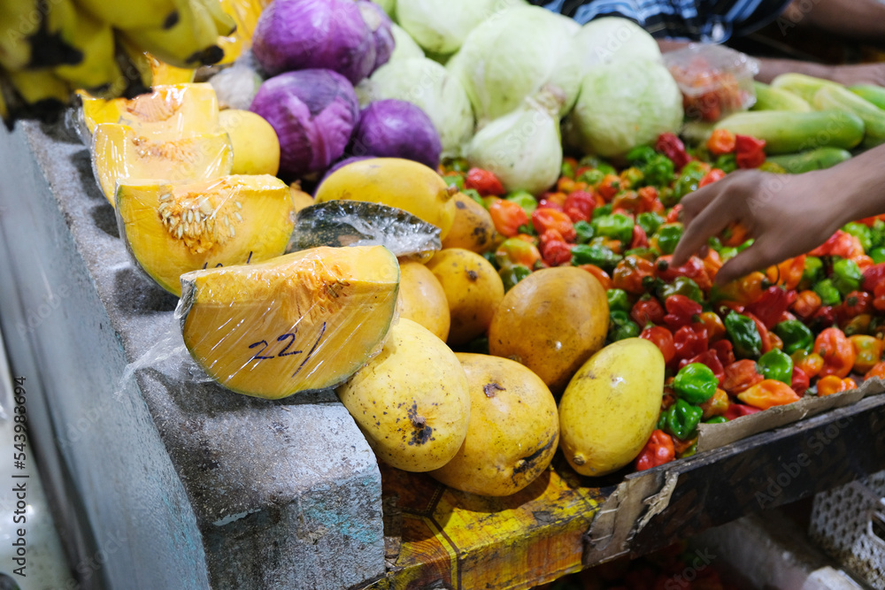 The local market boasts of indigenous fruits and vegetables grown in ...