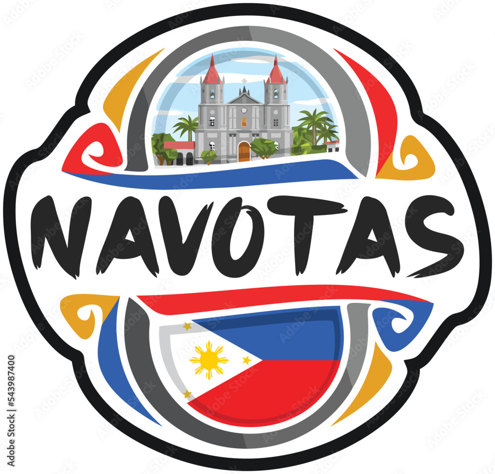 Navotas Philippines Flag Travel Souvenir Sticker Skyline Landmark Logo ...