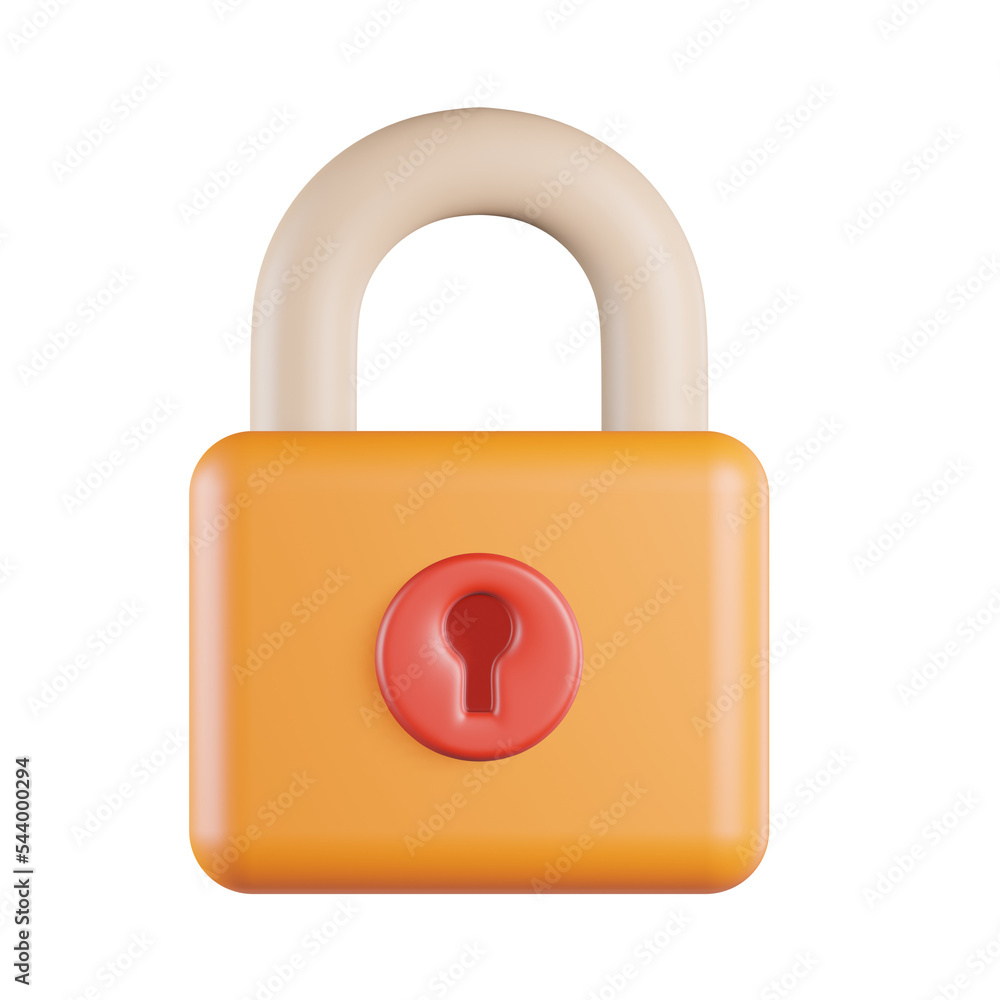 Safe Lock 3D Icon Stock Illustration | Adobe Stock