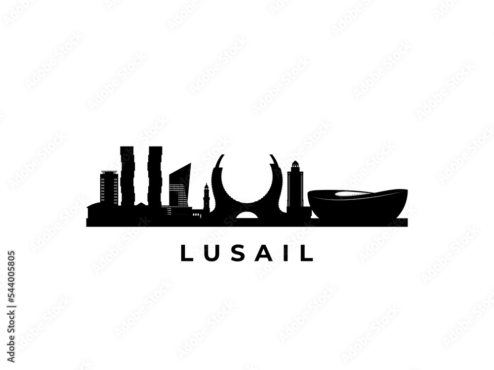 Vector Lusail skyline. Travel Lusail famous landmarks. Business and ... Vector Lusail skyline. Travel Lusail famous landmarks. Business and ...