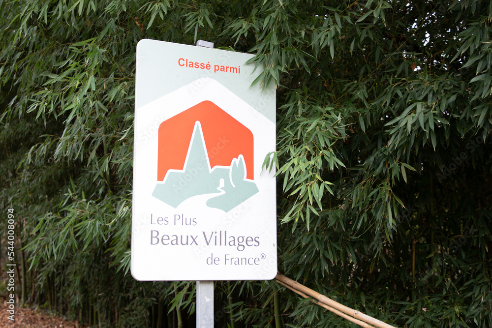 les plus beaux villages de France logo text label and brand sign in ...