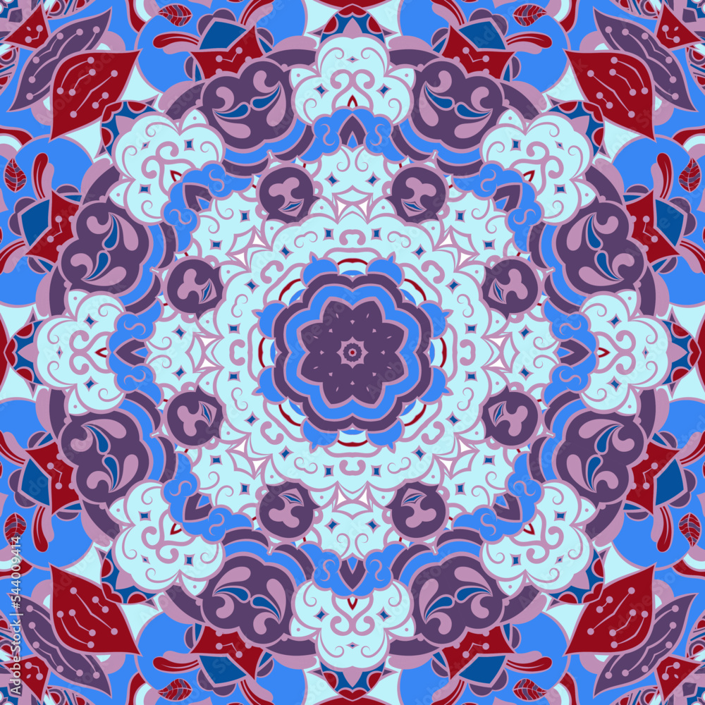 Seamless tile texture. Tracery mehndi design image. Ethnic doodle art ...